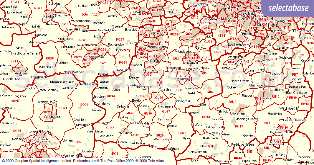 Postcode Tools Area Maps Selectabase Postcode Tools Area Maps Selectabase