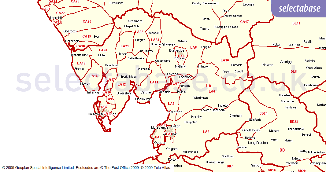 Postcode Tools Area Maps Selectabase Postcode Tools Area Maps Selectabase